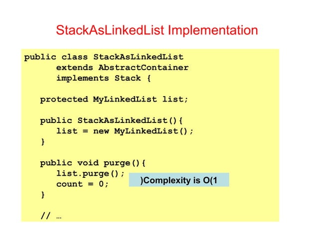 stack presentation | PPT | Programming Languages | Computing