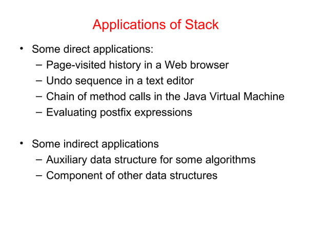 stack presentation | PPT | Programming Languages | Computing