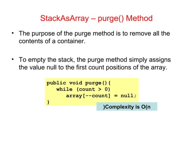 stack presentation | PPT | Programming Languages | Computing