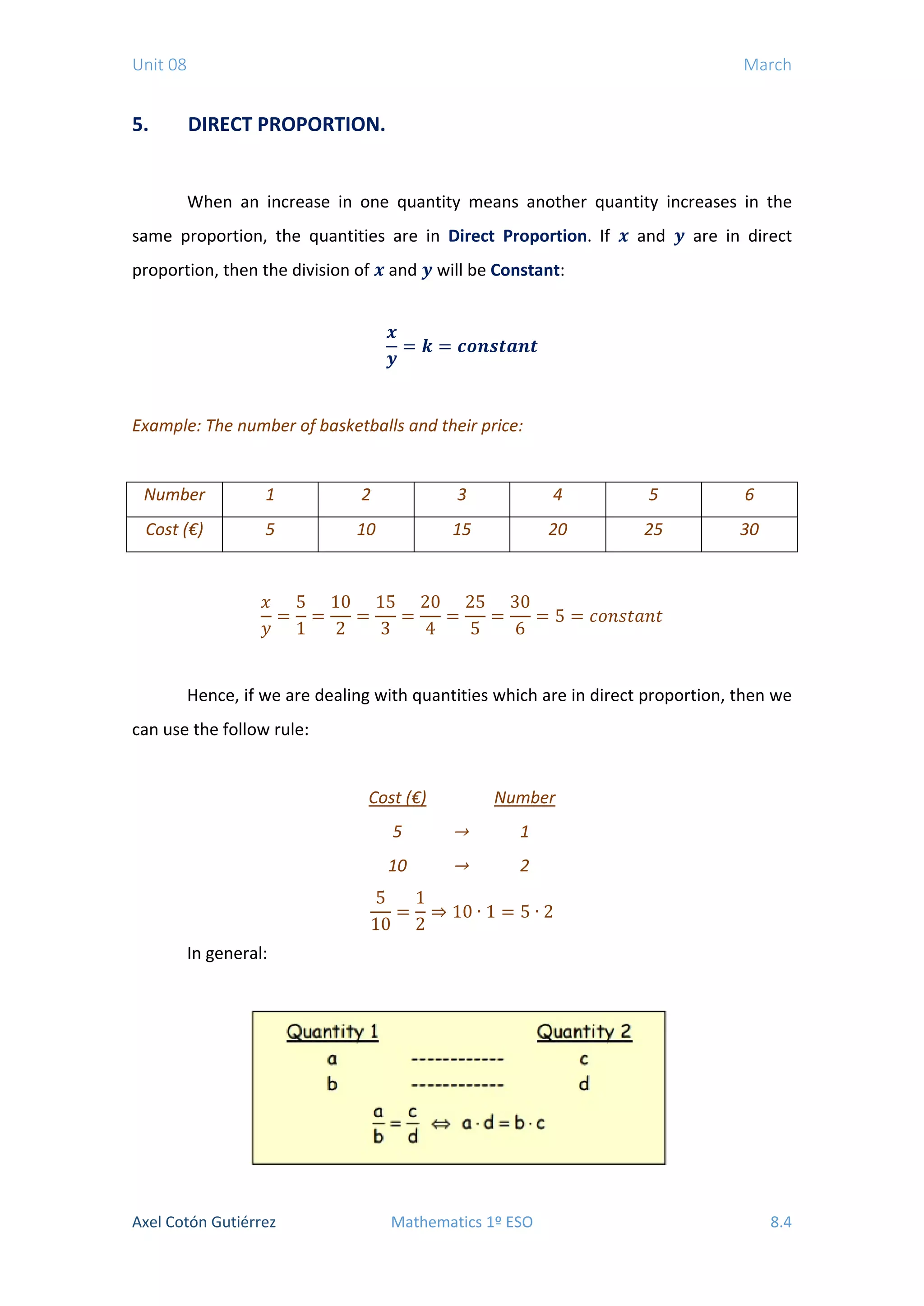 1 ESO - UNIT 08 - PERCENTAGES. PROPORTIONALITY. | PDF