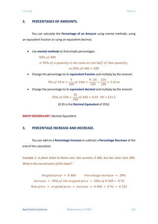 1 ESO - UNIT 08 - PERCENTAGES. PROPORTIONALITY. | PDF | Currencies ...