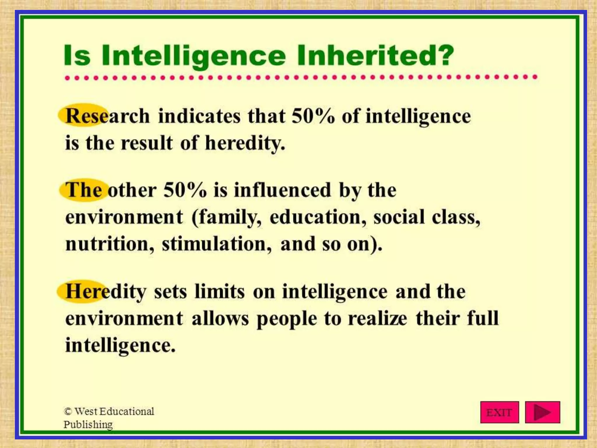 Unit 08 intelligence in educational psychology | PPTX