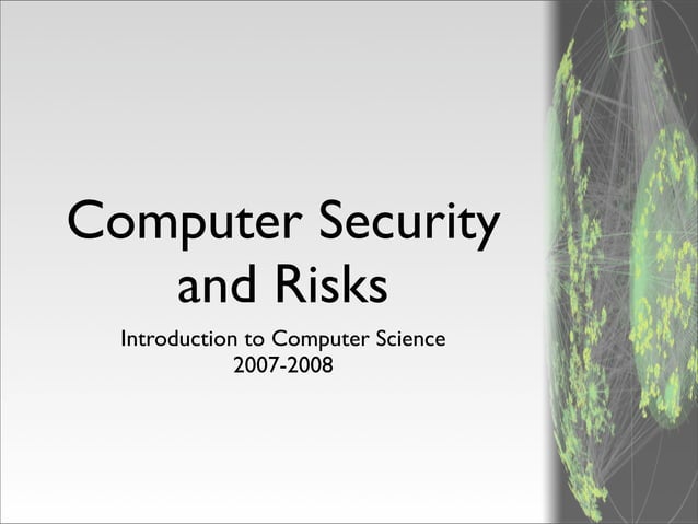 Computer Security and Risks | PDF