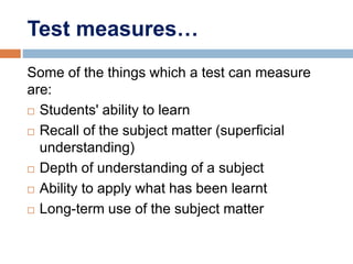 Unit 09 psychological testing | PPTX | Educational Assessment | Education