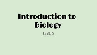High School Biology: Introduction to Biology | PDF
