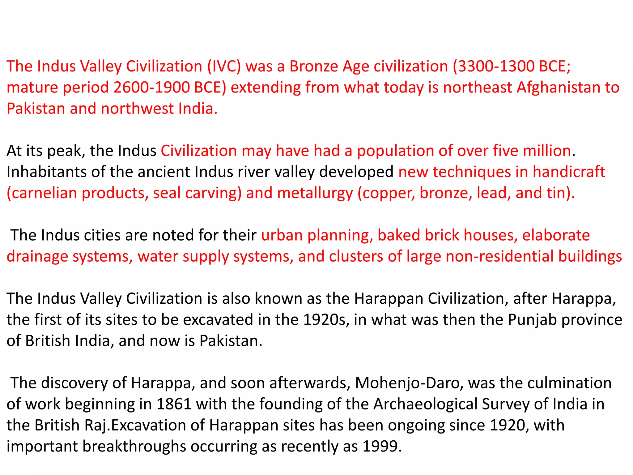 INDUS VALLEY CIVILIZATION | PPTX