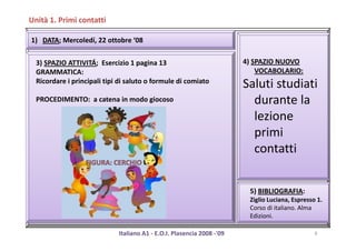 Unità 1. Livello NB1-A1 | PDF