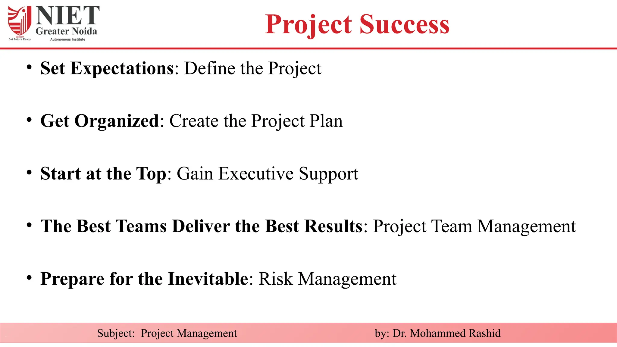 Unit 1-1.pptx on project management semester 7 | PPTX