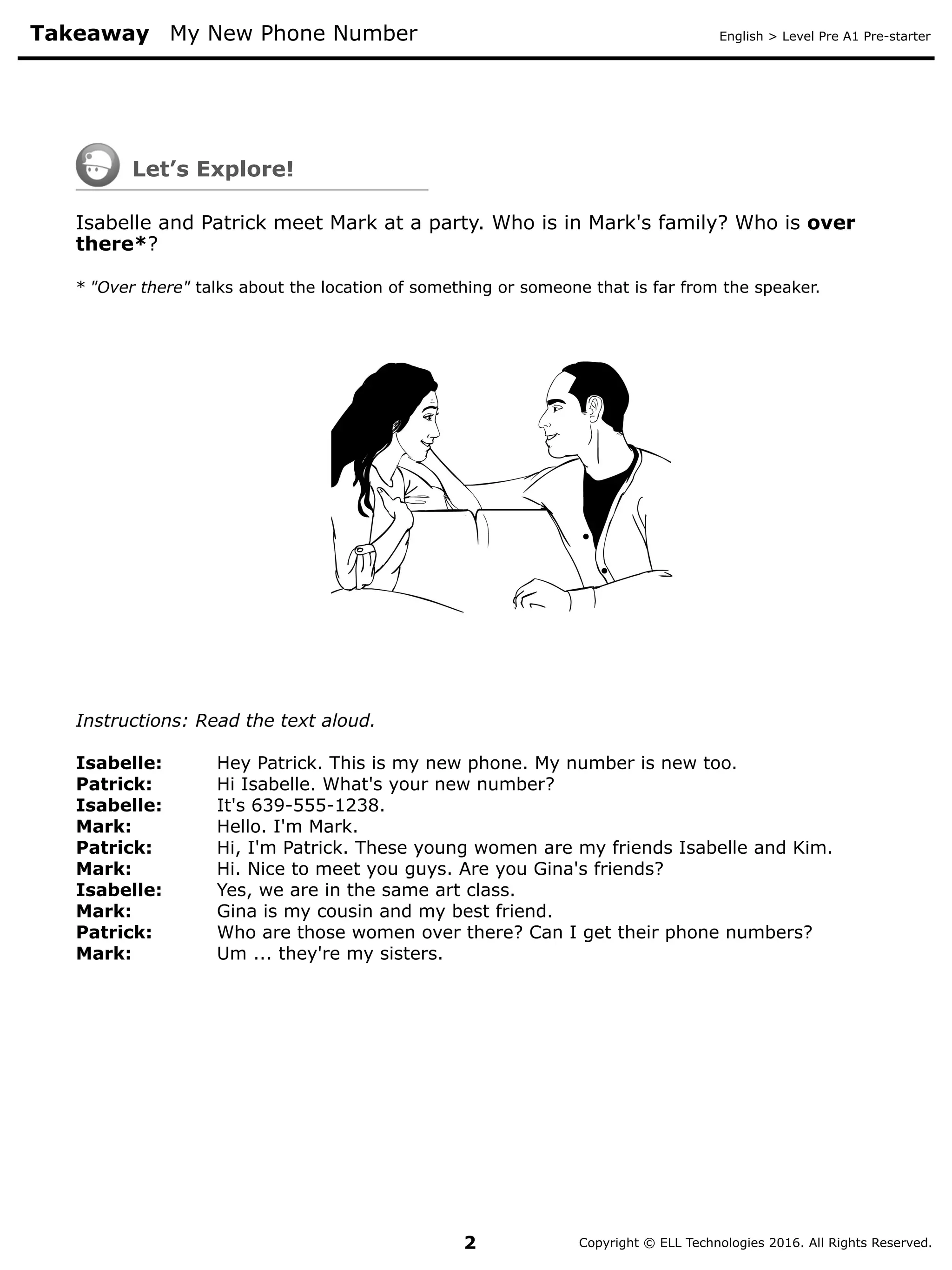 Unit 1 10 my new phone number | PDF