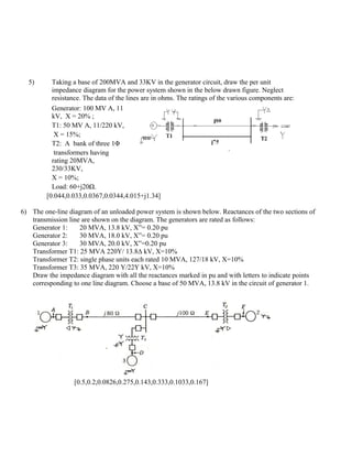 Unit 1, Power system Analysis | DOC