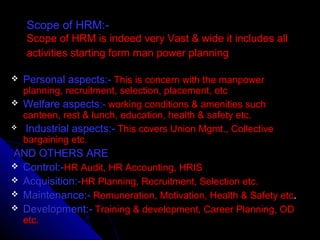 Concept of Human Resource Management | PPT