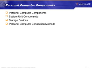 Unit 1 | PPT | Computer Peripherals | Computing