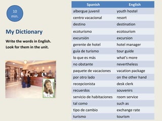 Unit 1 Tourism | PPT