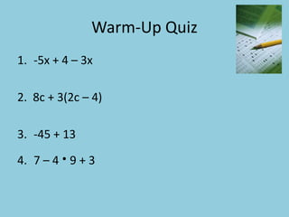 Unit 1. day 5. quiz 1 | PPTX