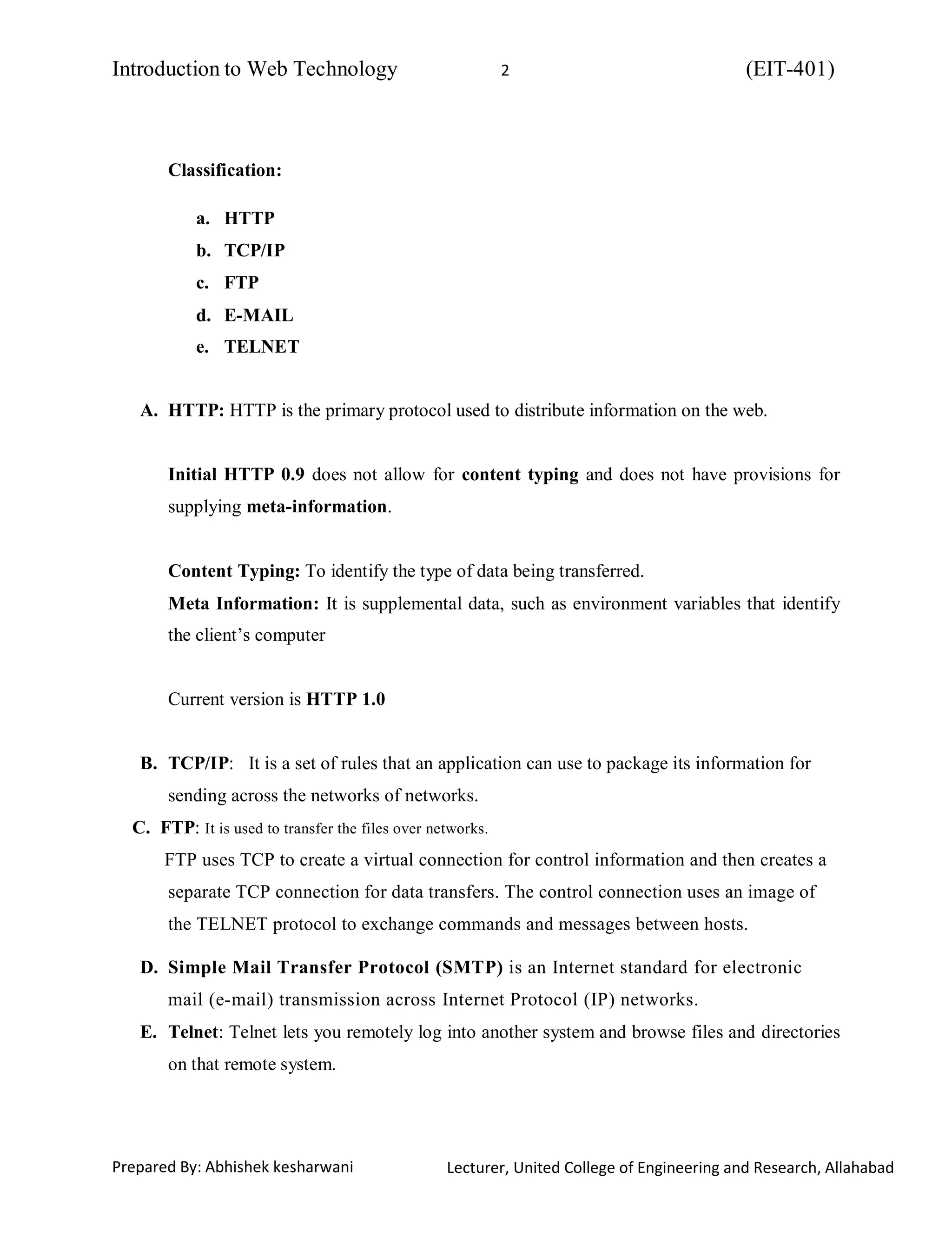 Unit 1 Webtechnology Pdf 