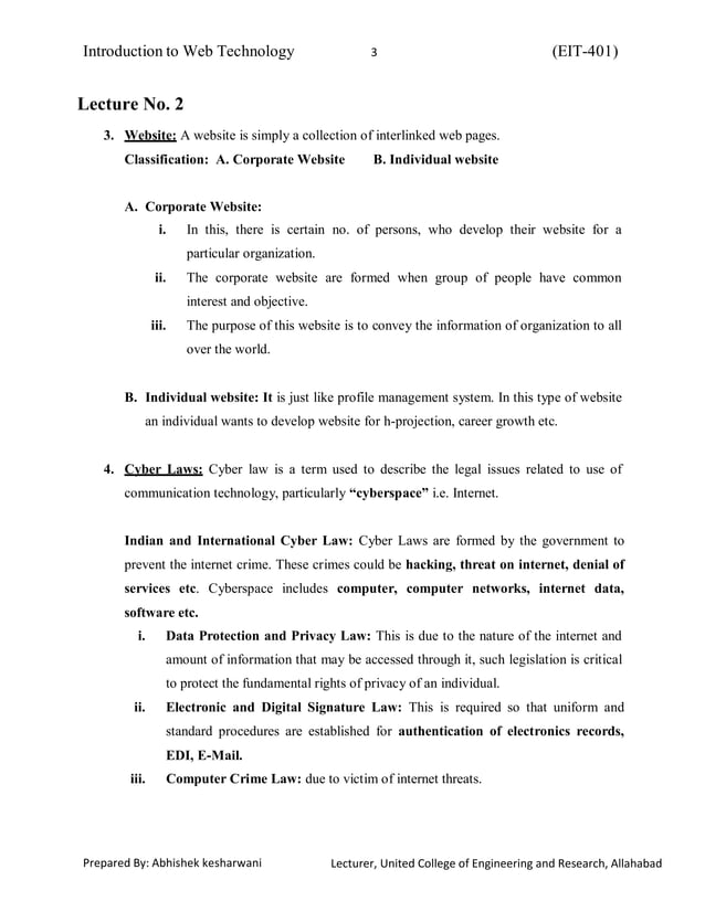 Unit 1 Webtechnology Pdf