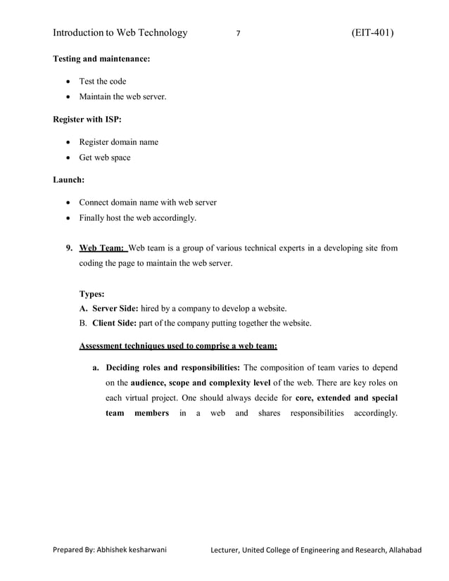 Unit 1 Webtechnology | PDF