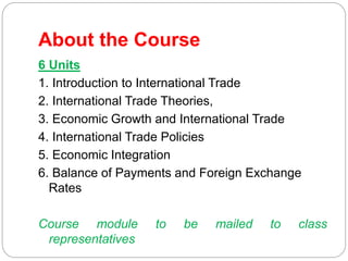 International Trade and Policy- Introduction by Neeraj Bhandari ...