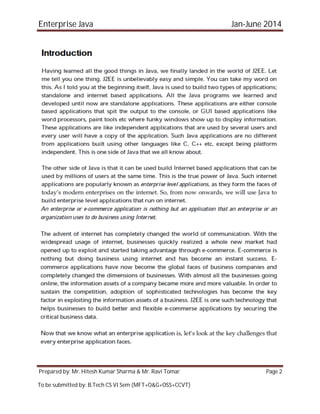 Introduction to J2EE | PDF