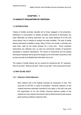 TEXTILE TESTING | PDF