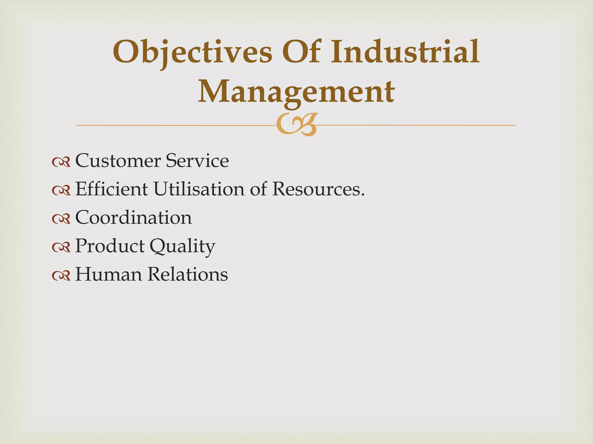Industrial management | PPTX
