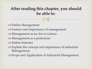 Industrial management | PPTX