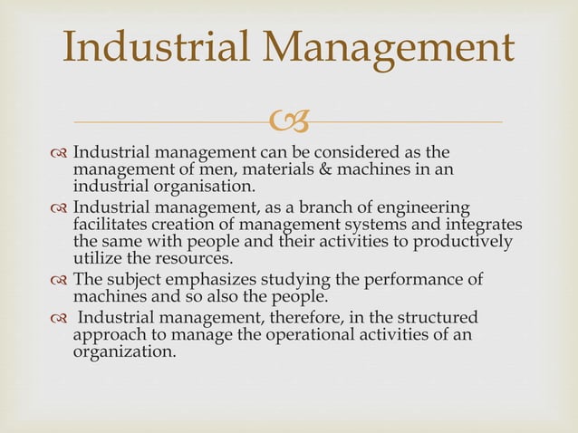Industrial management | PPTX