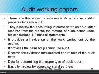 Principles & practices of auditing | PPTX