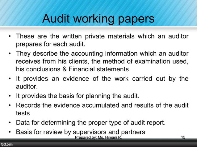 Principles & practices of auditing | PPTX | Business Accounting & Finance | Business