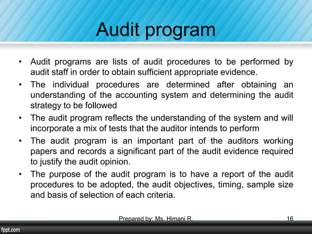 Principles & practices of auditing | PPTX | Business Accounting ...