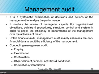 Principles & practices of auditing | PPTX