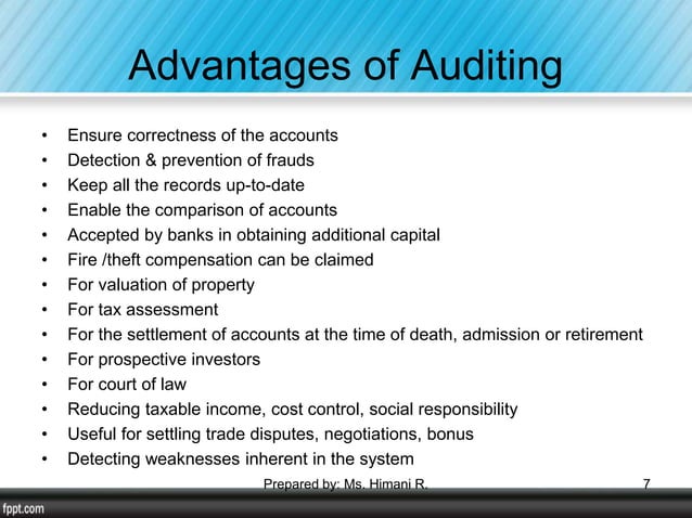 Principles & practices of auditing | PPTX | Business Accounting & Finance | Business