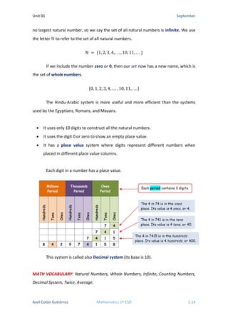1 ESO - UNIT 01 - NATURAL NUMBERS | PDF