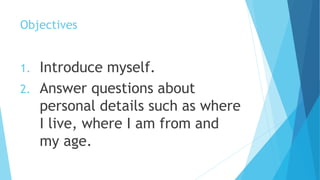 Unit 1.1 introducing yourself | PPT