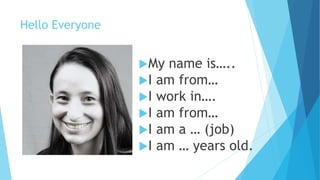 Unit 1.1 introducing yourself | PPTX