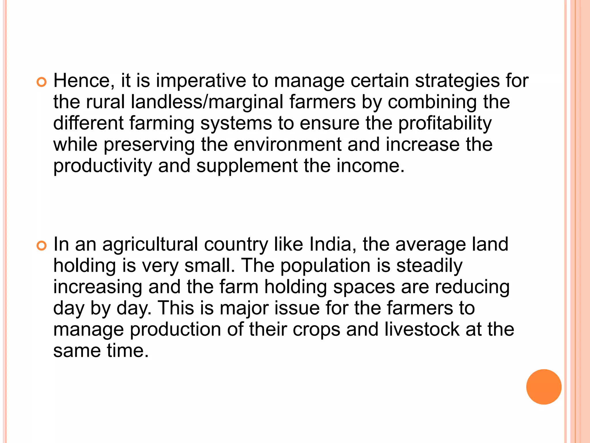 Scope and Limitation of Integrated Farming Systems –Sustainability of ...