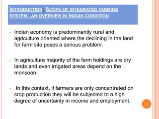 Scope and Limitation of Integrated Farming Systems –Sustainability of ...