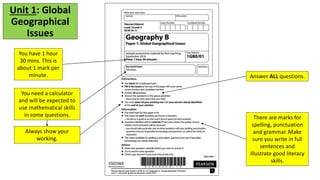 Unit 1: Global Geographical Issues | PPT