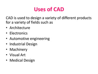 CAD - Unit-1 (Fundamentals of Computer Graphics) | PPTX