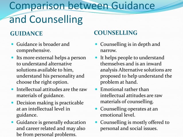 Guidance and Counselling