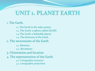 Unit 1. Planet Earth | PPT