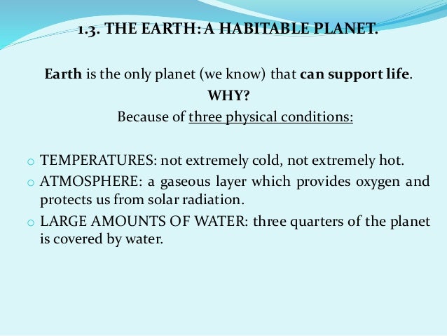 Unit 1. Planet Earth