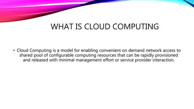 Overview of Cloud Computing | PPTX | Internet | Computing