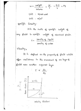 CE6451 - FLUID MECHANICS AND MACHINERY UNIT - I NOTES | PDF