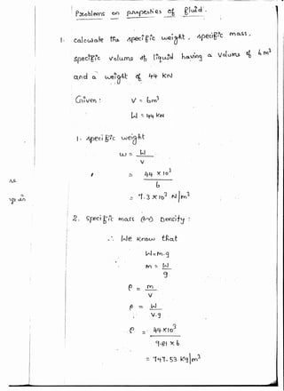 CE6451 - FLUID MECHANICS AND MACHINERY UNIT - I NOTES | PDF