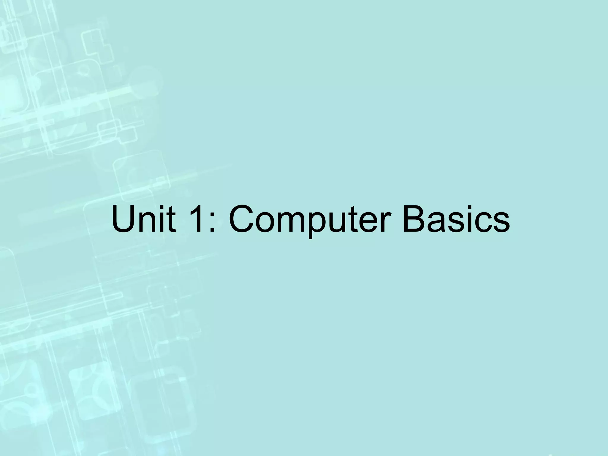 Computer Basics | Computer Fundamental and Organization | PDF | Computing | Technology & Computing