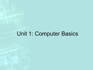 Computer Basics | Computer Fundamental and Organization | PPT