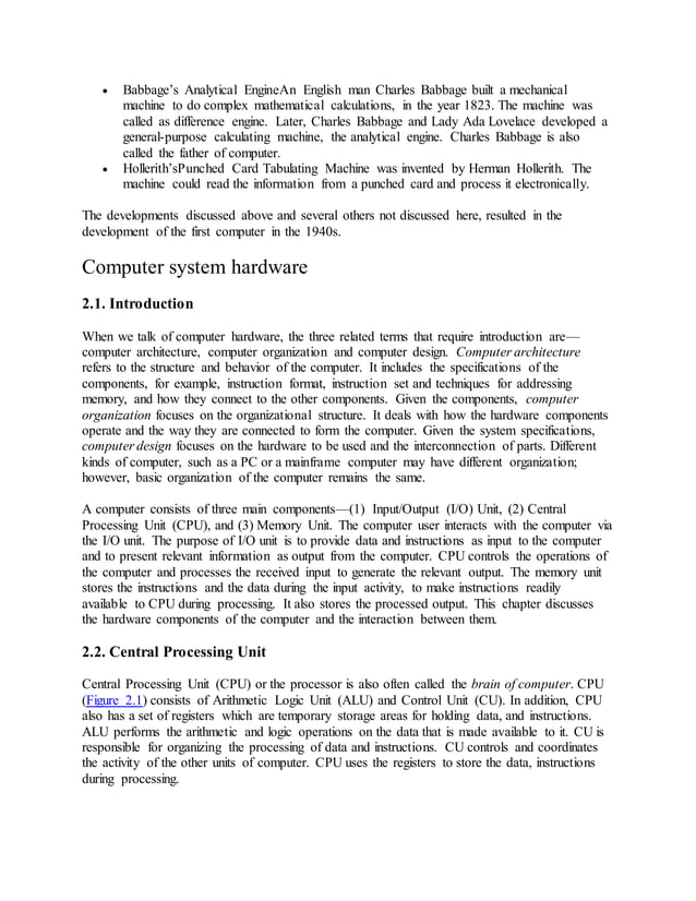 Unit 1 - comp arc | PDF