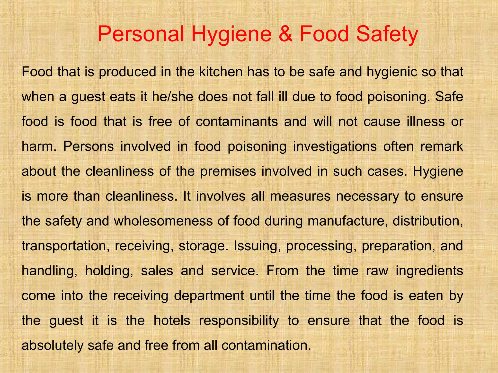 Hotel safety and hygiene. | PPT
