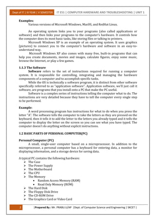 PC Hardware Overview | PDF